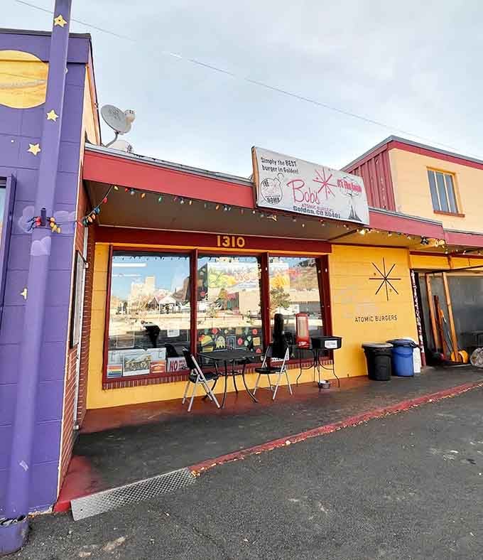 That retro yellow and red exterior isn't just for show; it's a beacon calling burger lovers home.