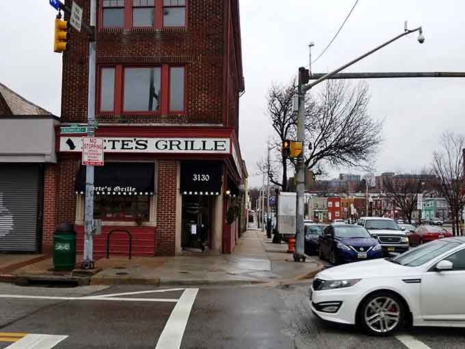 That red brick facade hides Baltimore's breakfast secret better than a magician hides rabbits in hats.