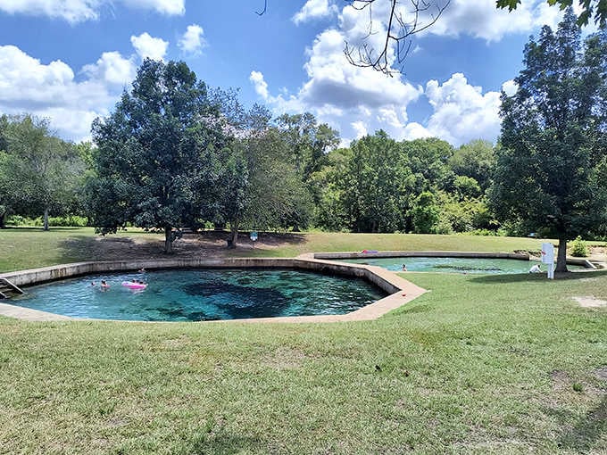 That impossibly blue water isn't a filter trick, it's the real deal waiting in rural Alabama.