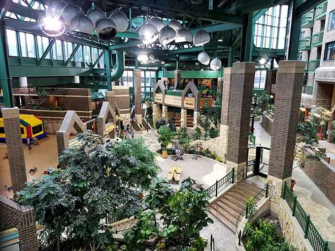 Palm trees and lush greenery create an indoor oasis that makes you forget you're in the middle of Minnesota winter.