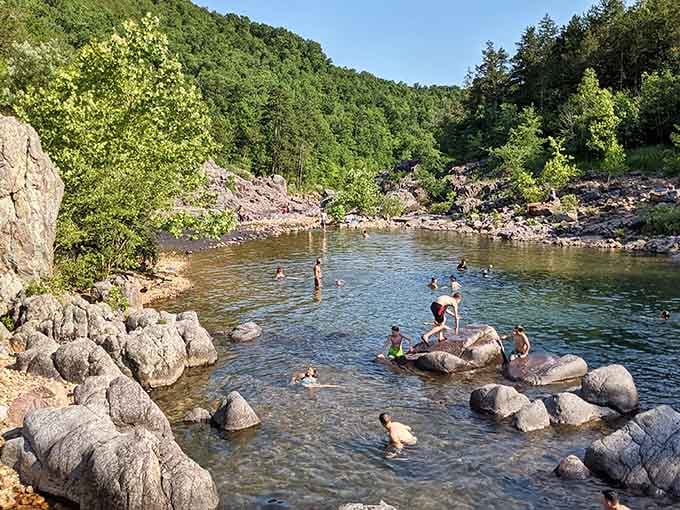Nature's original water park, carved by a river that's been perfecting its craft for millions of years.