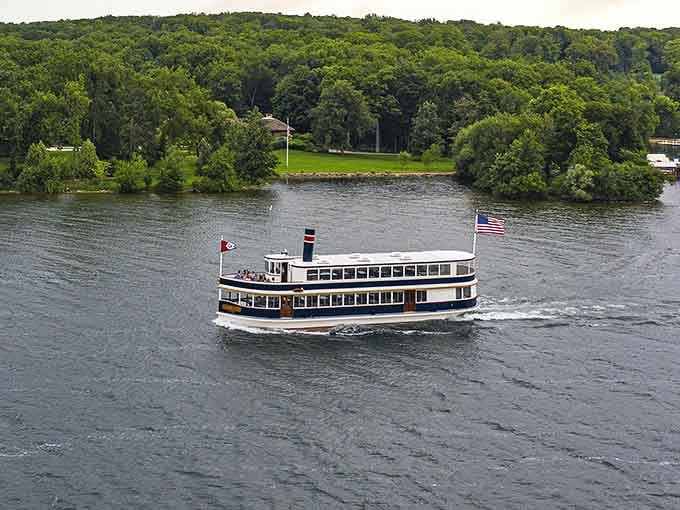This gorgeous boat cuts through the pristine waters like butter, delivering views that'll make your camera work overtime.