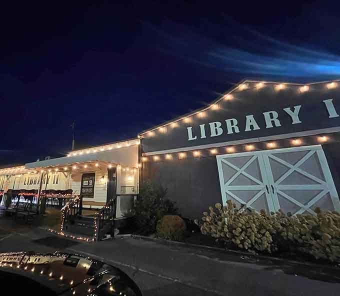 That warm glow isn't just the string lights—it's the promise of perfectly grilled steaks waiting inside this South Jersey treasure.