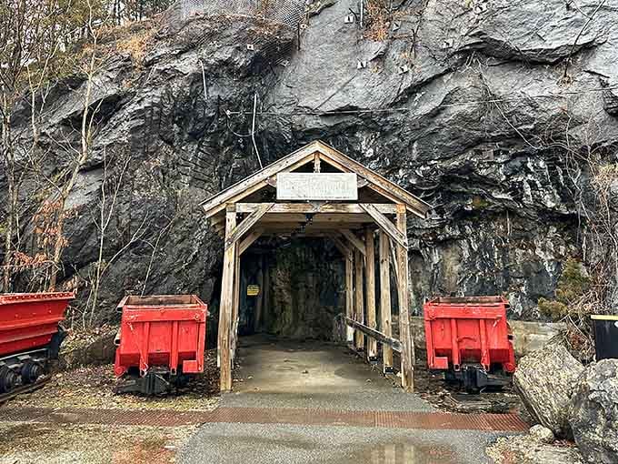 That wooden portal isn't leading to Narnia, but to something way cooler: an actual working zinc mine beneath New Jersey.