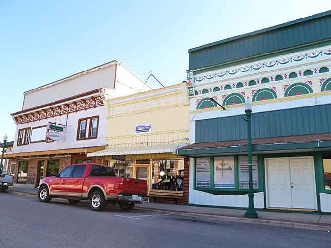 Main Street architecture that survived when others didn't, proving good bones never go out of style in small-town America.