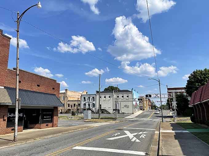 Downtown Cherryville proves that charm doesn't require a trust fund, just honest brick buildings and reasonable expectations.