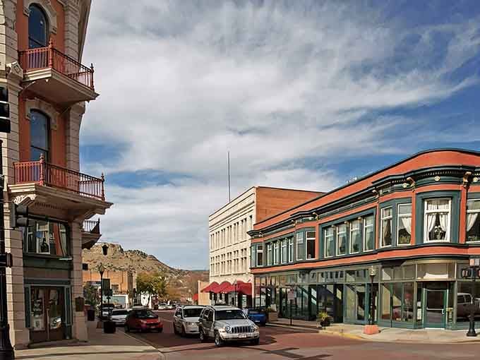 Victorian architecture meets mountain backdrop in a downtown where parking spots outnumber your monthly rent payment.
