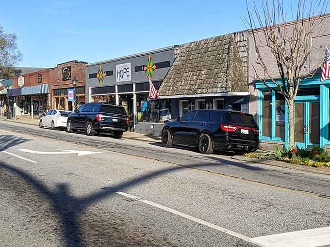 Downtown Landrum stretches out like a time capsule that somebody actually wanted to preserve instead of bulldoze.
