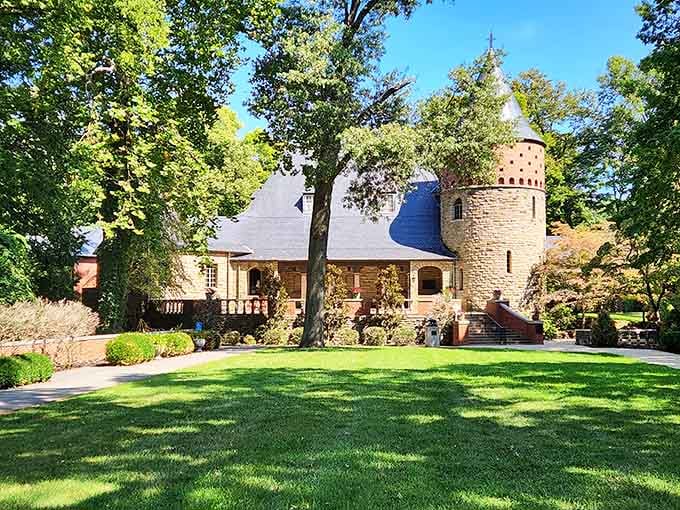 That tower rising from the trees looks like something from a European countryside, not western Kentucky's hidden treasure.