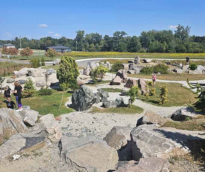 When suburban Michigan decides to cosplay as the Red Planet, you get this otherworldly landscape of ancient stone.