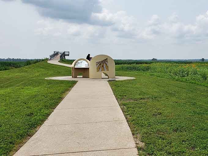This accessible pathway leads straight to the observation tower, proving adventure doesn't require mountain-climbing skills or questionable life choices.