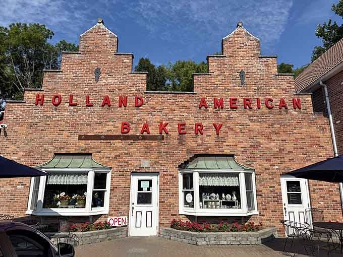 That distinctive Dutch facade isn't shy about its heritage, and neither are the pastries waiting inside.