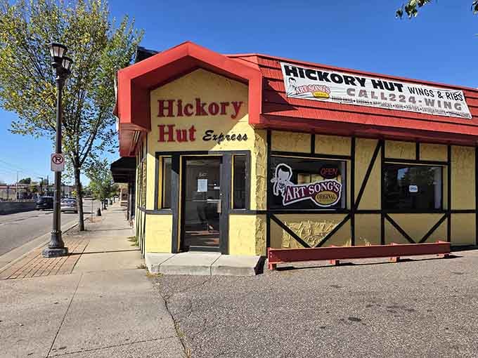 That red exterior isn't just a building, it's a beacon calling fried chicken lovers from across Minnesota.