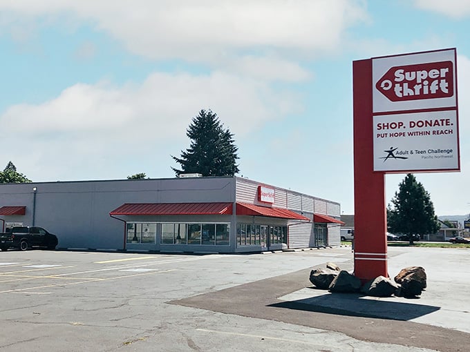 The sign promises super savings, and spoiler alert: it absolutely delivers on that bold claim every time.