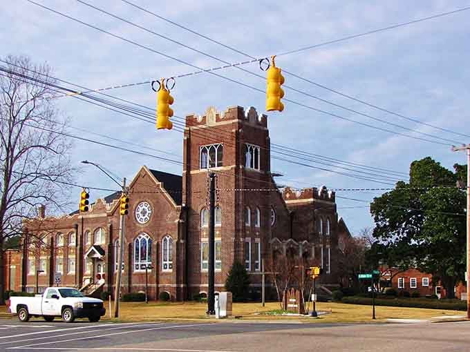 Historic brick churches like this one remind you that some things were built to outlast fleeting trends and viral moments.