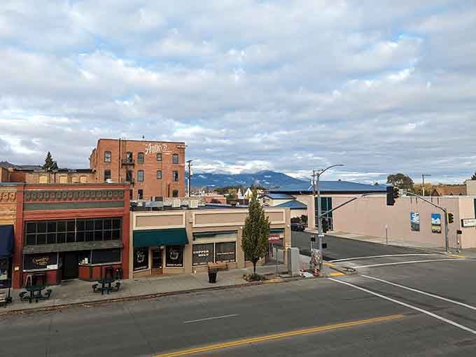 Colorful facades and mountain views create the perfect backdrop for affordable small-town living at its finest.