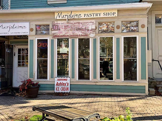 Those windows aren't just for show; they're portals to a world where calories don't count and happiness comes glazed.