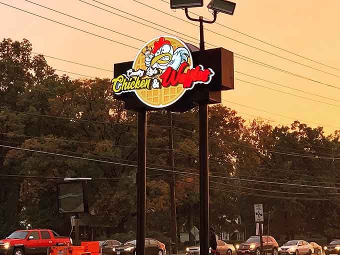A bright yellow storefront and bold signage welcome you to this local favorite, a true staple for Maryland soul food.