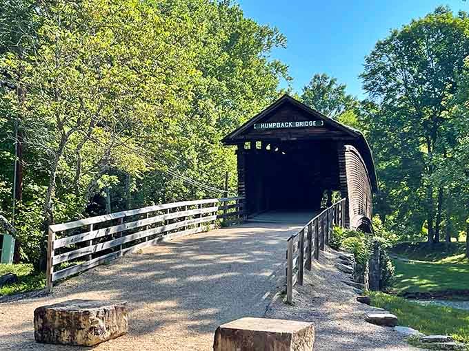 The approach to the bridge builds anticipation with every step, like opening a gift you already know you're going to love.