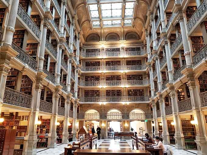 Those ornate iron balconies and marble columns prove Victorians knew how to make even studying look like a grand adventure.