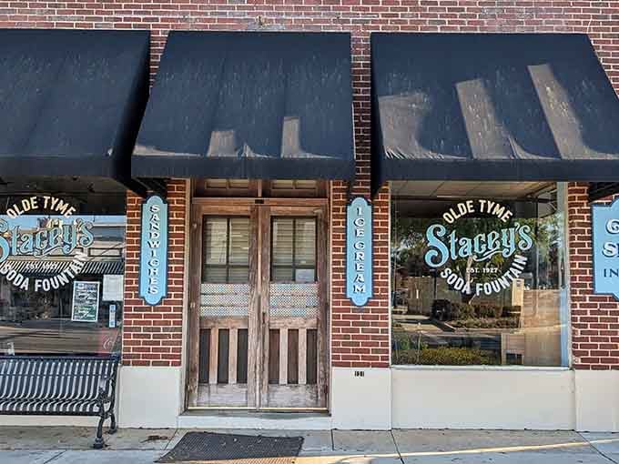 That storefront isn't just charming, it's a full-blown invitation to abandon the 21st century for an afternoon of pure nostalgia.