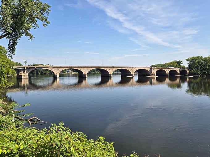 Perfect arches marching across the Connecticut River like they own the place&mdash;because honestly, they do.
