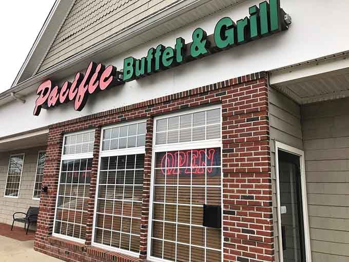 That pink and green neon beckons like a beacon of unlimited possibility in suburban Connecticut.