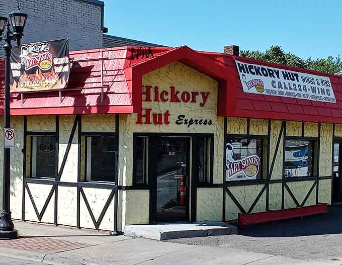 That red exterior isn't just a building, it's a beacon calling fried chicken lovers from across Minnesota.