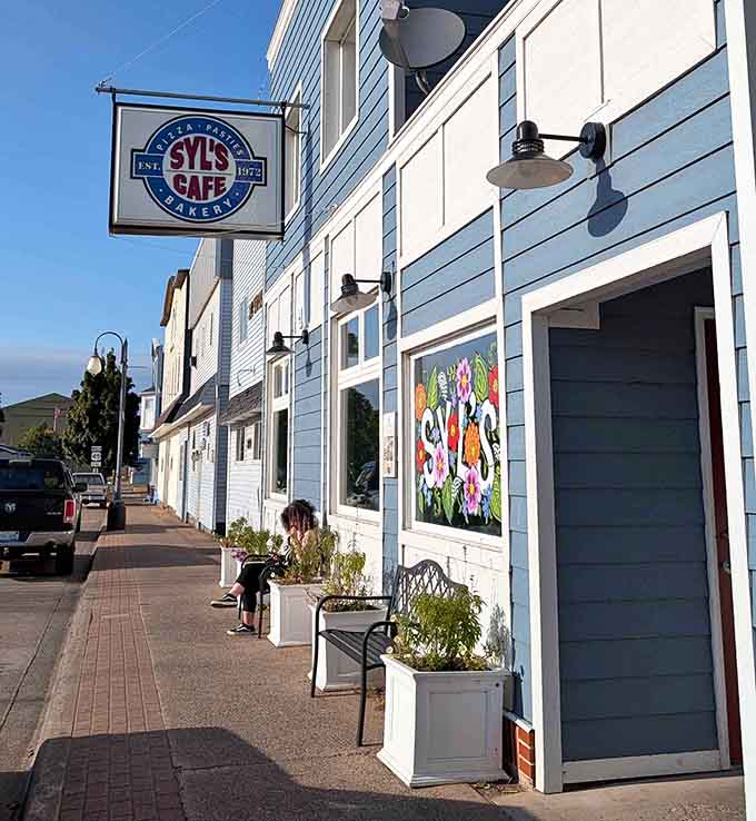 That classic sign hanging over small-town America promises pasties, pizza, and bakery treats worth the drive north.