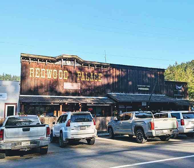 That weathered wood facade isn't trying to look rustic, it just is, like a favorite pair of jeans.
