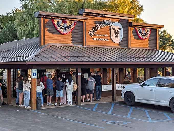 The barn-style building promises authenticity, and spoiler alert: it absolutely delivers on that promise every single time.