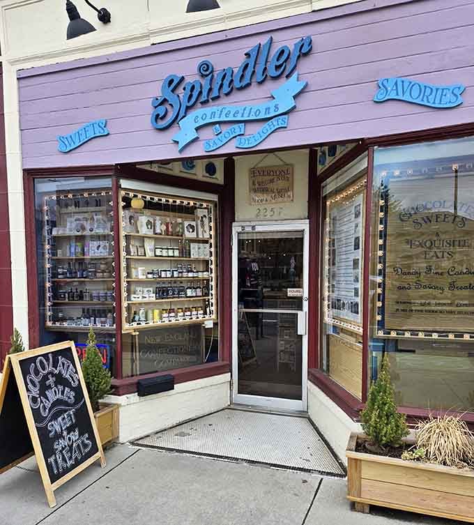 That pink and purple storefront isn't just charming&mdash;it's your official invitation to candy paradise in Cambridge.