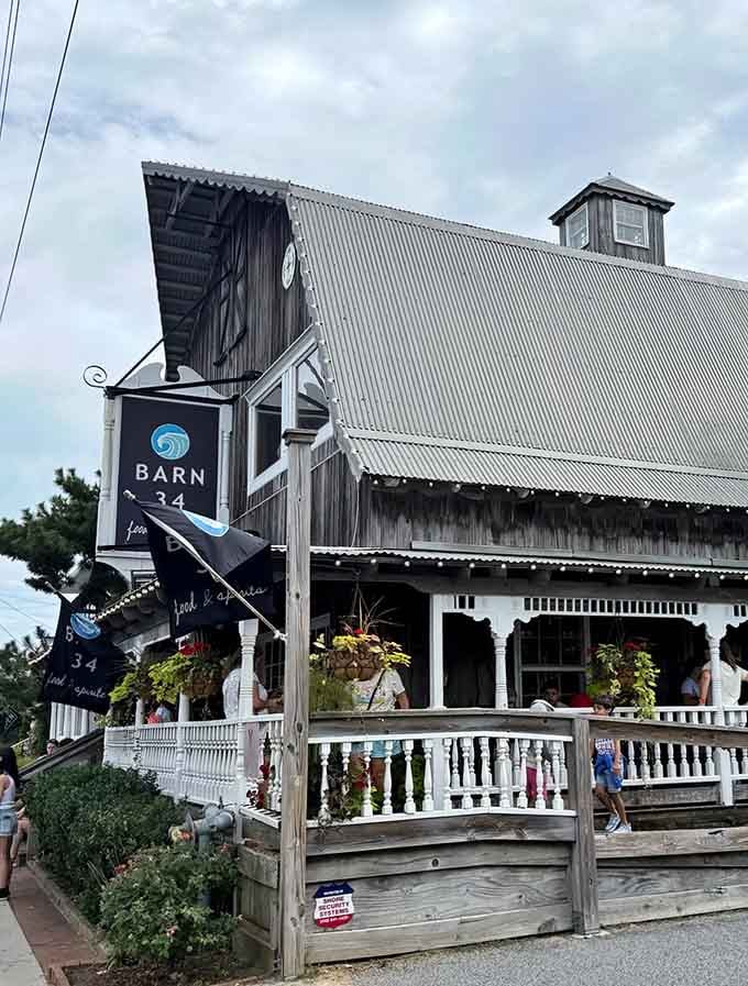 The charming porch and rustic facade prove that not every great restaurant needs to look like a beach shack.