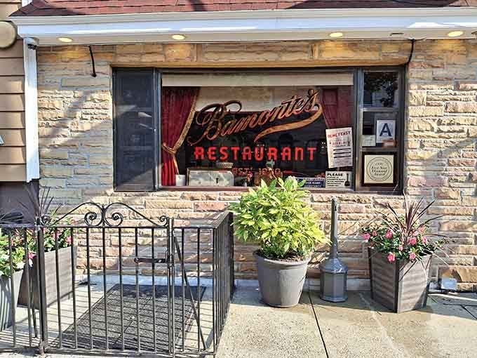 The stone facade and classic window display whisper "old-school elegance" louder than your uncle at a family dinner talking about the good old days.