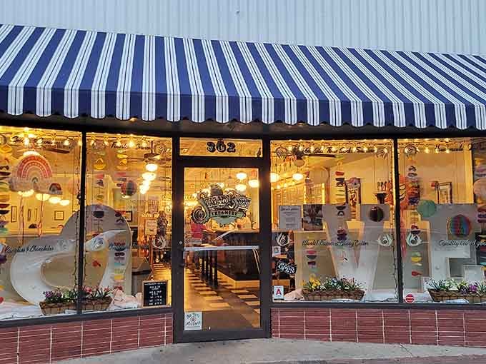 That striped awning isn't just decoration; it's a beacon calling you home to happiness.