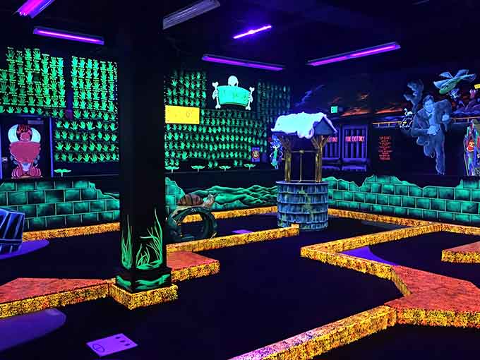 When neon green meets electric orange under blacklight, you know you've found something special in Parkville.