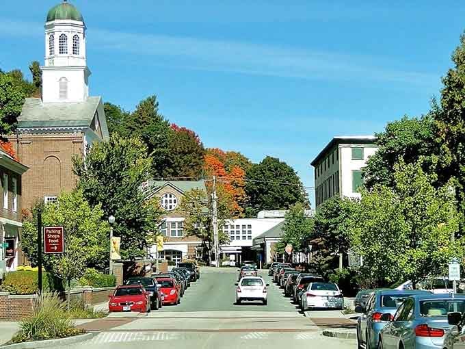 That church steeple rising above the trees creates a postcard-perfect view that Instagram wishes it could replicate.