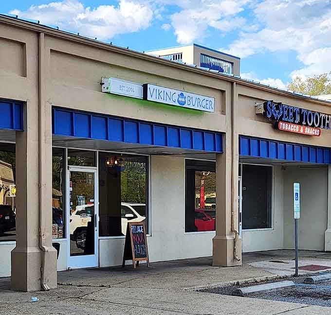 That unassuming storefront is hiding some of the most creative burgers you'll find in Virginia.