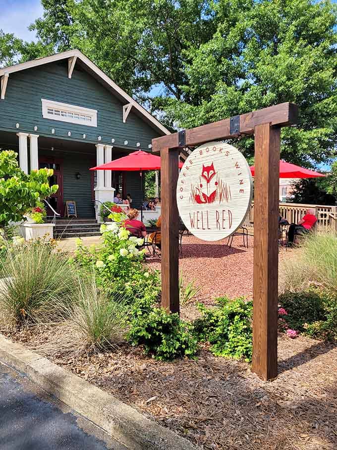 Sunny days at Well Red mean outdoor seating, good books, and the kind of afternoon you'll want to repeat.
