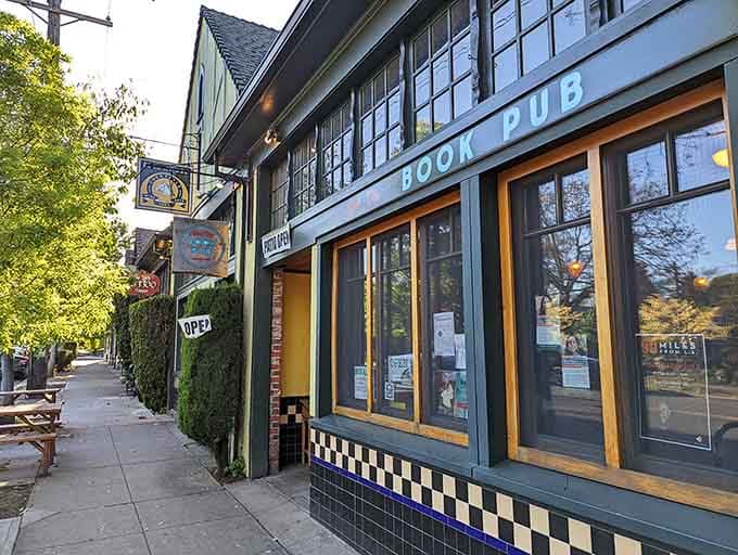 Those glowing windows invite you inside where books and beverages await your undivided attention and appreciation.
