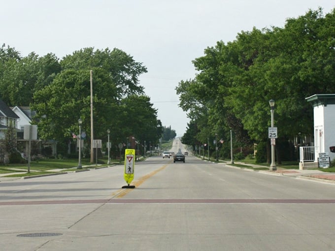 Wide streets and tree-lined sidewalks remind you that some towns still prioritize people over traffic.