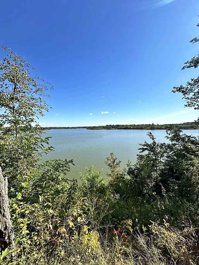That moment when you realize Indiana's been hiding postcard-perfect lake views behind an ominously named trail all along.
