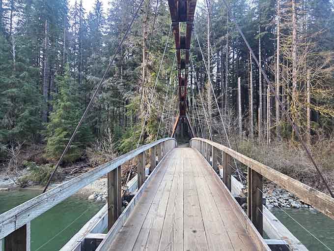 That suspension bridge isn't just a river crossing, it's your gateway to feeling like Indiana Jones without the boulder.