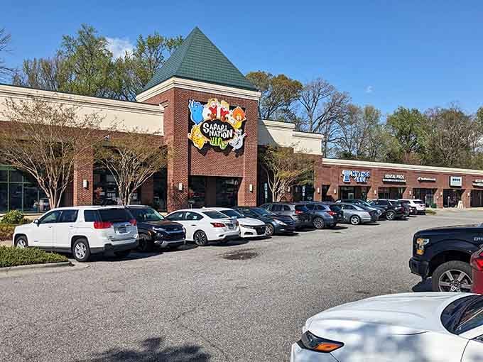 That full parking lot tells you everything you need to know about what's waiting inside this colorful adventure.