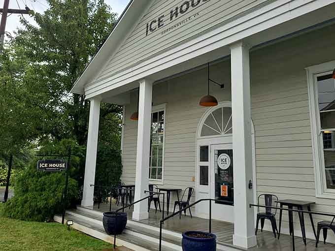 That classic white facade isn't just pretty&mdash;it's your beacon to fried chicken paradise in downtown Gordonsville.