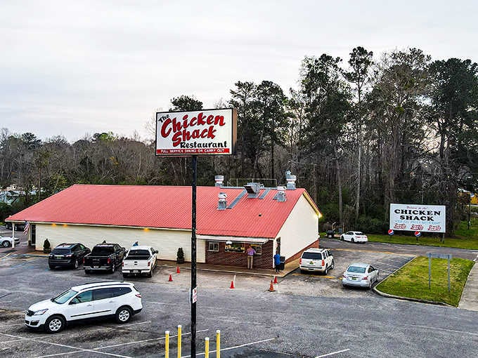 That red roof isn't just catching your eye, it's calling you home to crispy, golden happiness.
