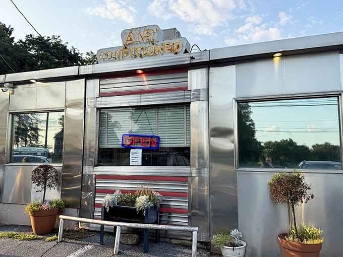 That gleaming chrome exterior isn't just for show&mdash;it's a beacon calling hungry travelers to breakfast paradise.