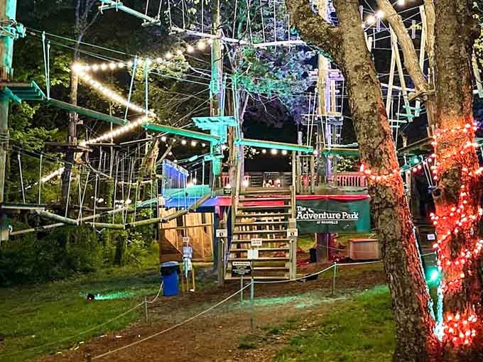 The Adventure Park at Virginia Aquarium proves that the best thrills happen when nature gets a neon makeover.
