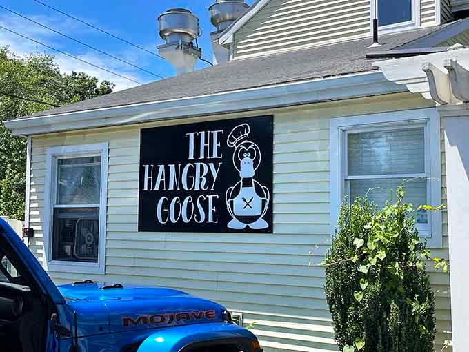 That yellow house isn't hiding anything except the best meal you'll have all week.