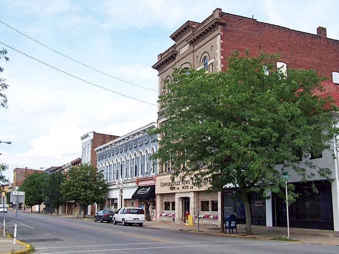 These historic storefronts have witnessed decades of American life, standing proud through every economic season imaginable.